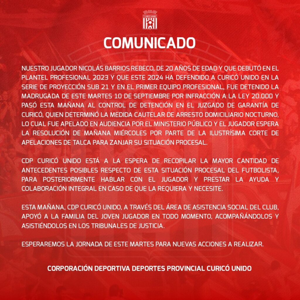 "Nicolás (Barrios) debe decidir si va a optar por el fútbol o por otra ...
